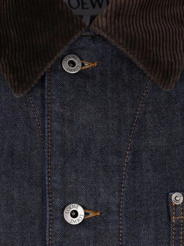 Loewe Denim Jacket With Corduroy Collar