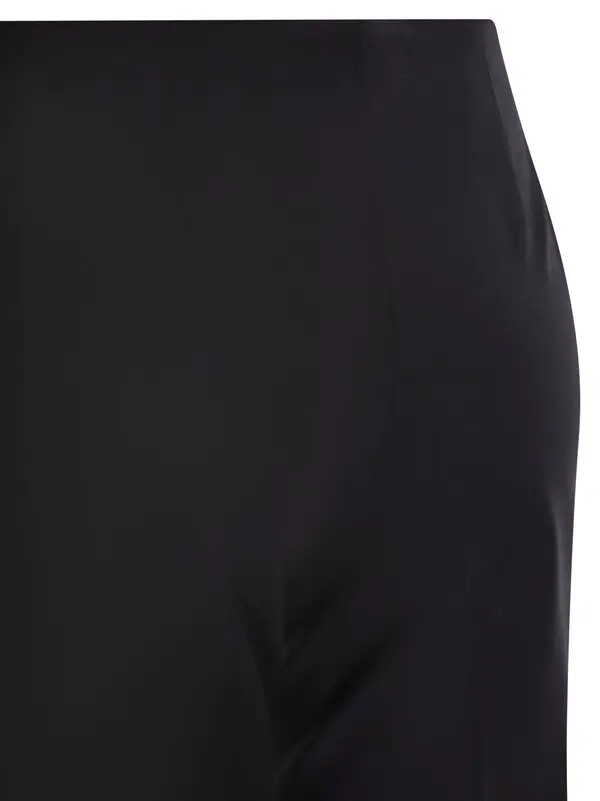 PT TORINO Gioia High-waist Slit Trousers - Black