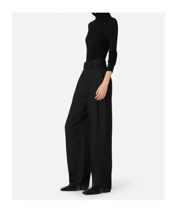 Bottega Veneta Viscose And Silk Twill Straight Trousers