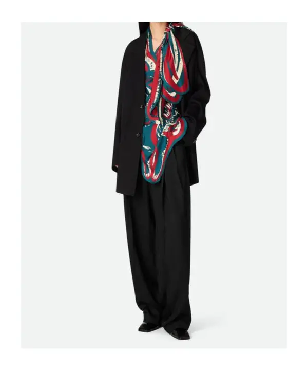 Bottega Veneta Viscose And Silk Twill Straight Trousers