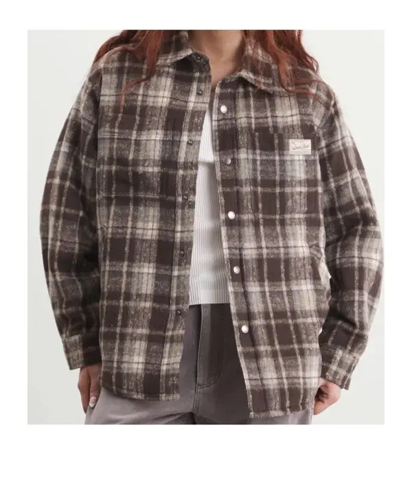 DUNST Flannel Check Shirt With Lapel Collar - Multicolor