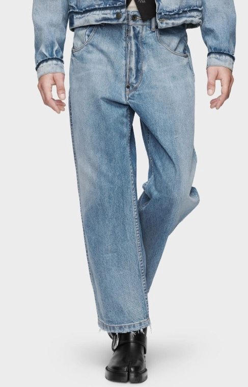 MAISON MARGIELA Straight-leg Cropped Jeans With Raw Edges