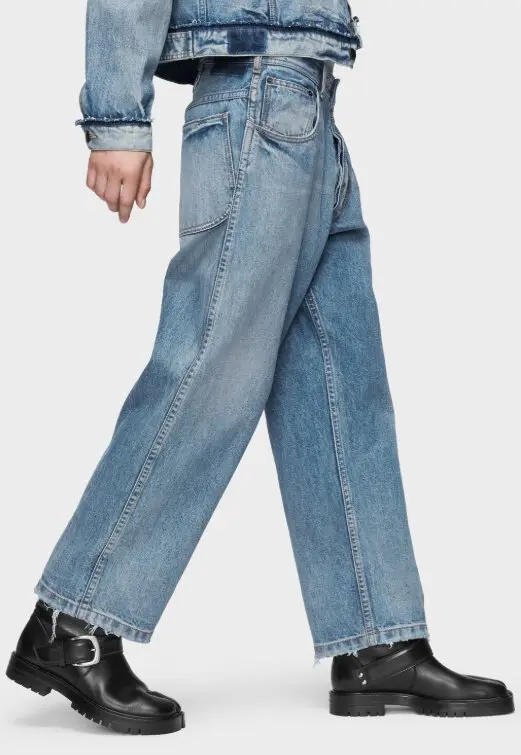 MAISON MARGIELA Straight-leg Cropped Jeans With Raw Edges
