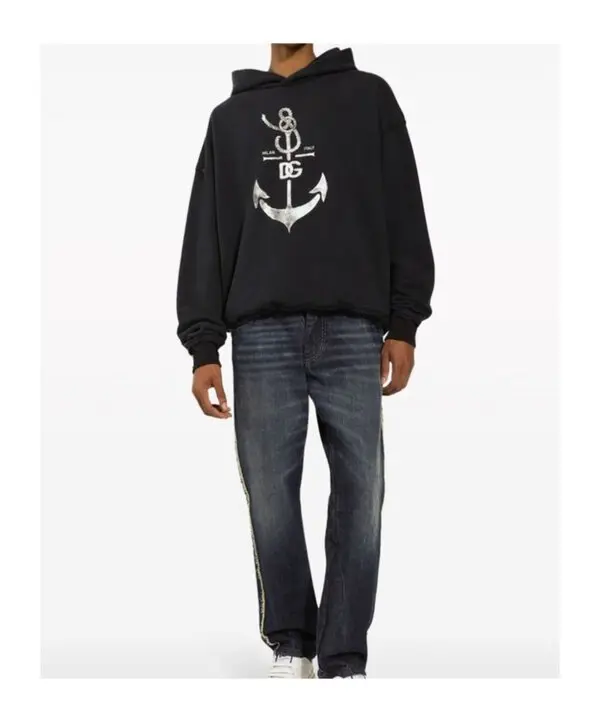 Dolce & Gabbana Graphic Print Hoodie - Blue