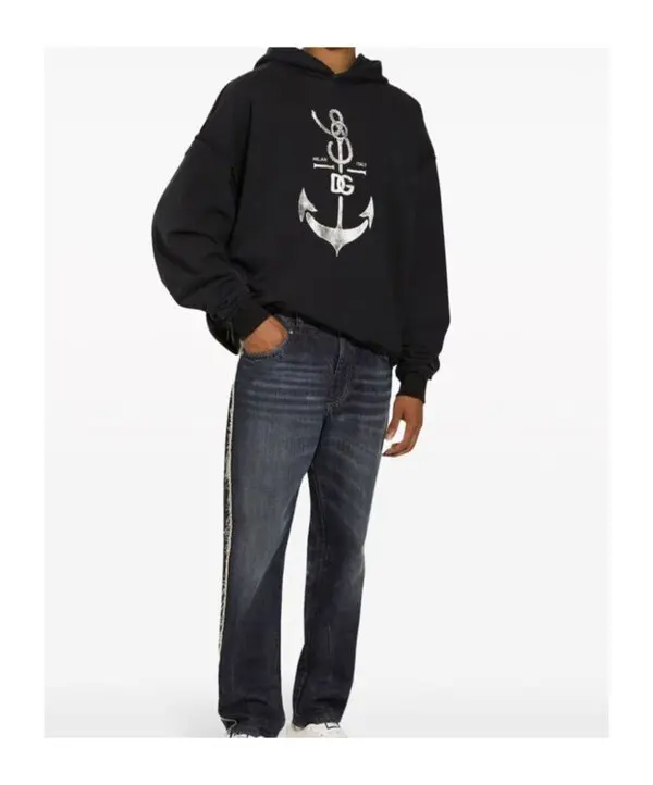 Dolce & Gabbana Graphic Print Hoodie - Blue