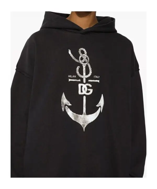 Dolce & Gabbana Graphic Print Hoodie - Blue
