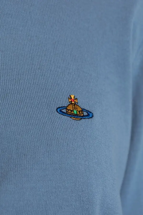 VIVIENNE WESTWOOD Orb Logo Buttoned Cardigan - Blue