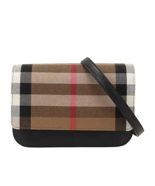 Burberry Madison Checked Flap Crossbody Bag
