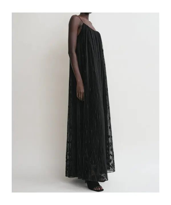 TOTEME Floral Tulle Midi Slip Dress