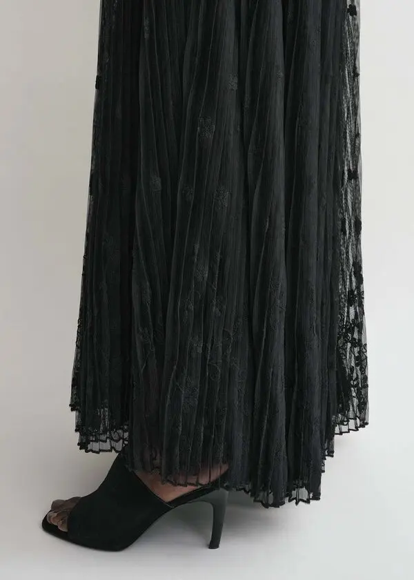 TOTEME Floral Tulle Midi Slip Dress