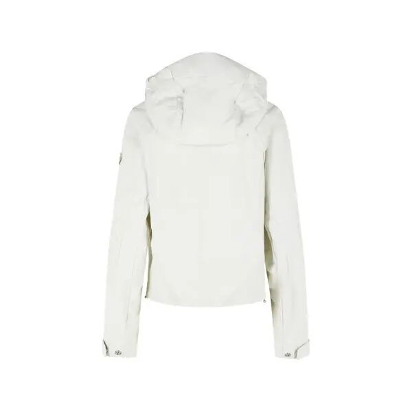 Moncler Lasanca Zip-up Hooded Jacket - White Ivory