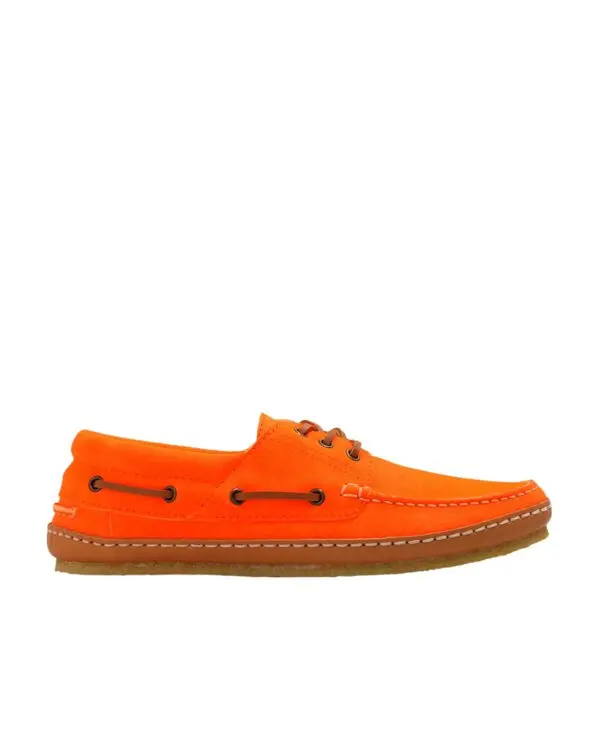 Saint Laurent Round Toe Boat Shoes With Logo Detailing