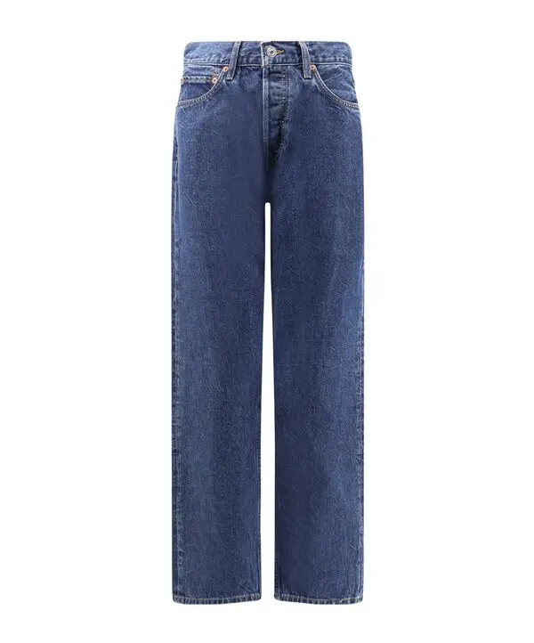 RE/DONE Mid Rise Straight Leg Jeans