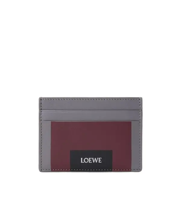 Loewe Panelled Leather Cardholder - Adysia/deep Ruby