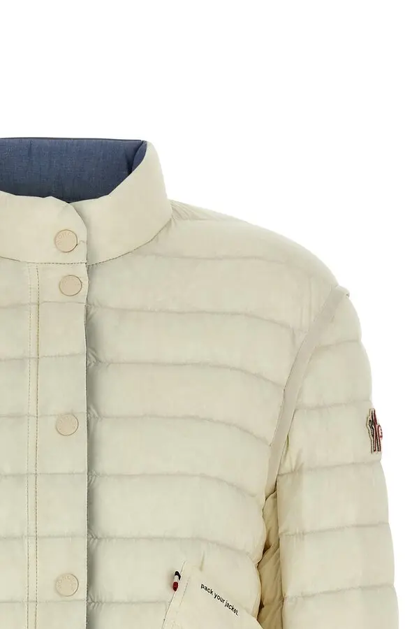 Moncler Madulains Logo Patch Quilted Jacket - White