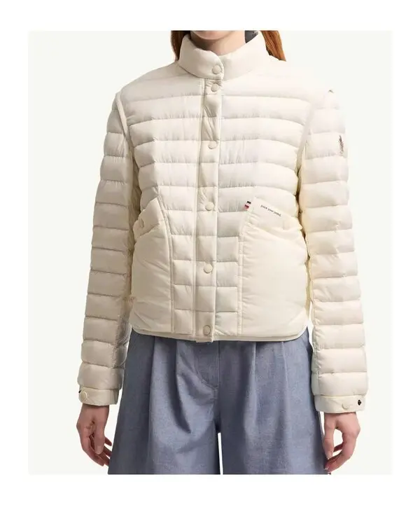 Moncler Madulains Logo Patch Quilted Jacket - White