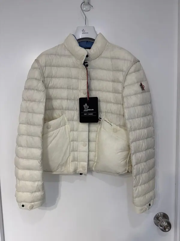 Moncler Madulains Logo Patch Quilted Jacket - White