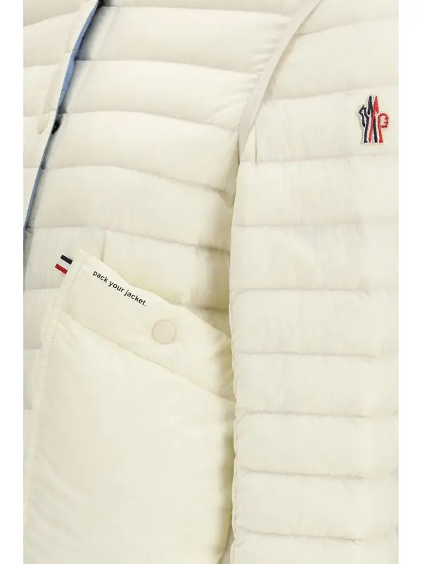 Moncler Madulains Logo Patch Quilted Jacket - White