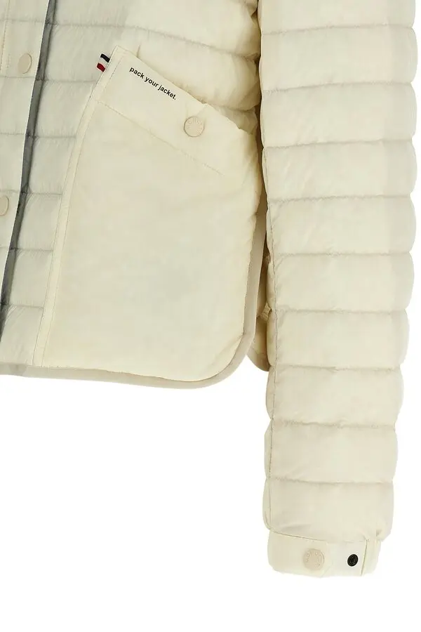 Moncler Madulains Logo Patch Quilted Jacket - White