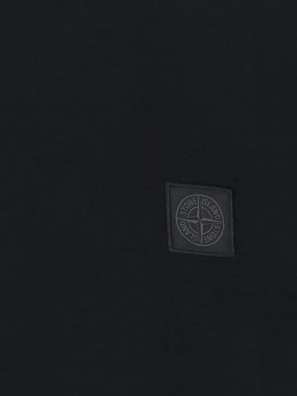 Stone Island Logo Patch Crewneck T-shirt - Black