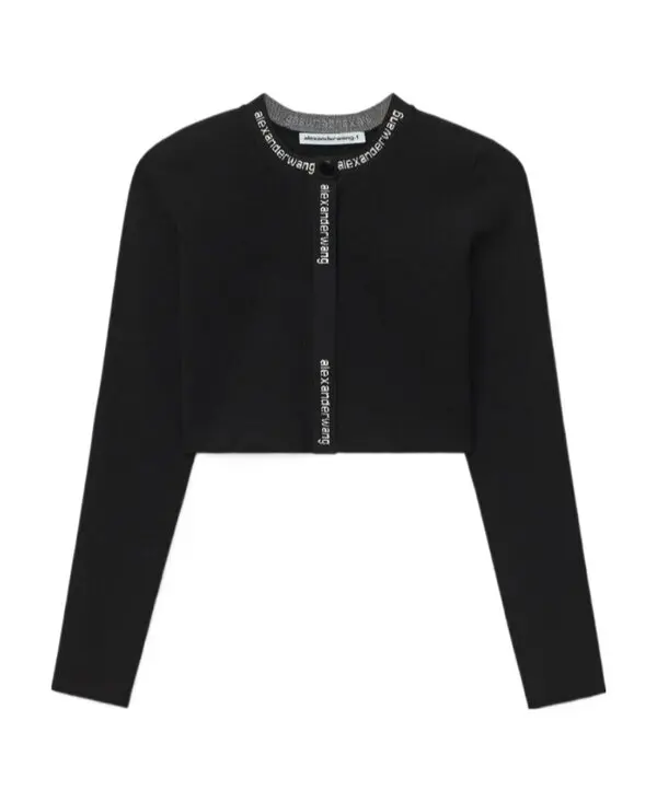 Alexander Wang Jacquard Logo Cardigan