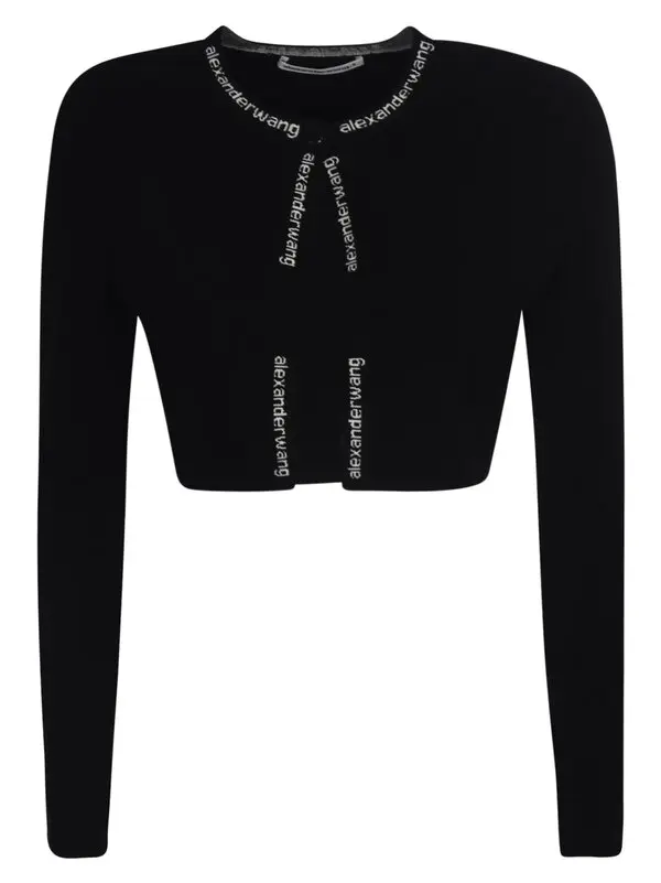 Alexander Wang Jacquard Logo Cardigan
