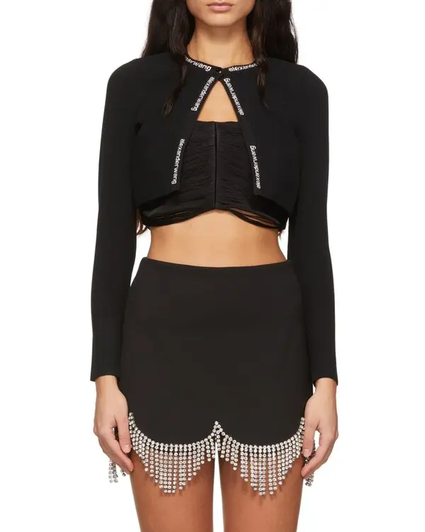 Alexander Wang Jacquard Logo Cardigan