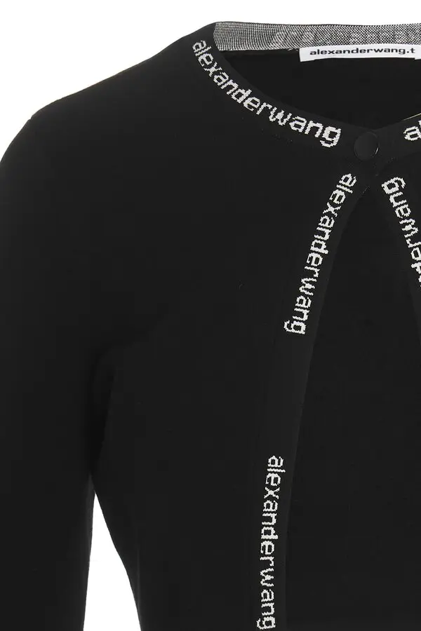 Alexander Wang Jacquard Logo Cardigan