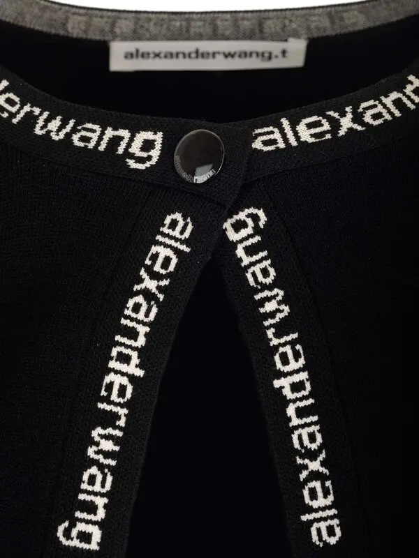 Alexander Wang Jacquard Logo Cardigan