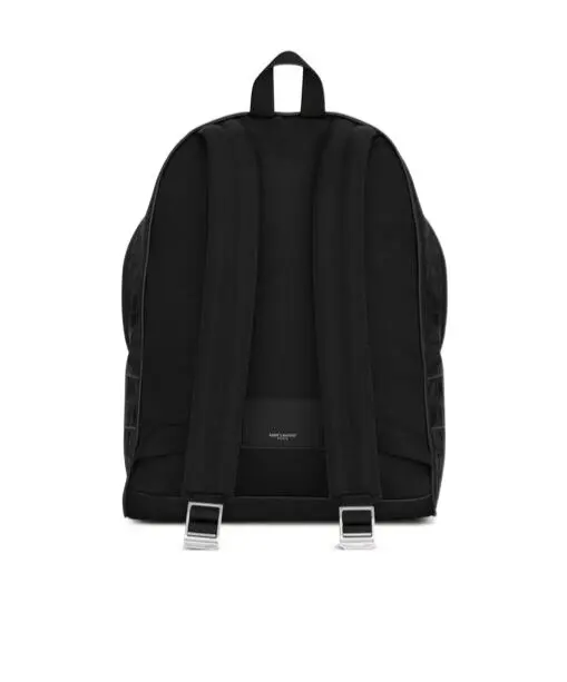 Saint Laurent Embossed Zip-up City Backpack - Black
