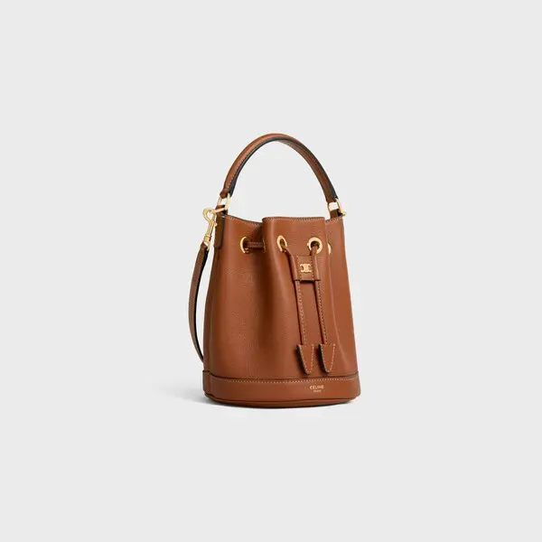 Celine Teen Clara Bag In Supple Grained Calfskin - Tan