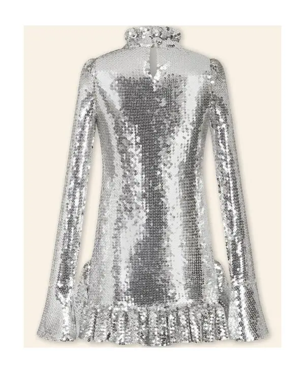 Rabanne Sequin Ruffled Mini Dress