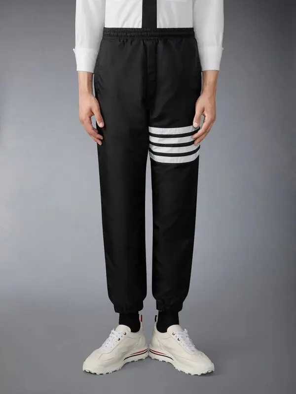 Thom Browne Four-bar Ripstop Track Pants - Black