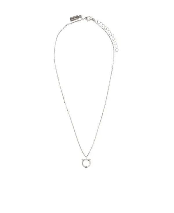 FERRAGAMO Gancini Pendant Necklace - White