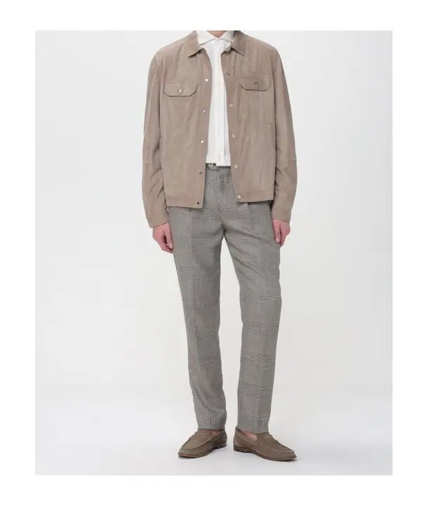 Brunello Cucinelli Spread Collar Mélange Jersey Shirt - White
