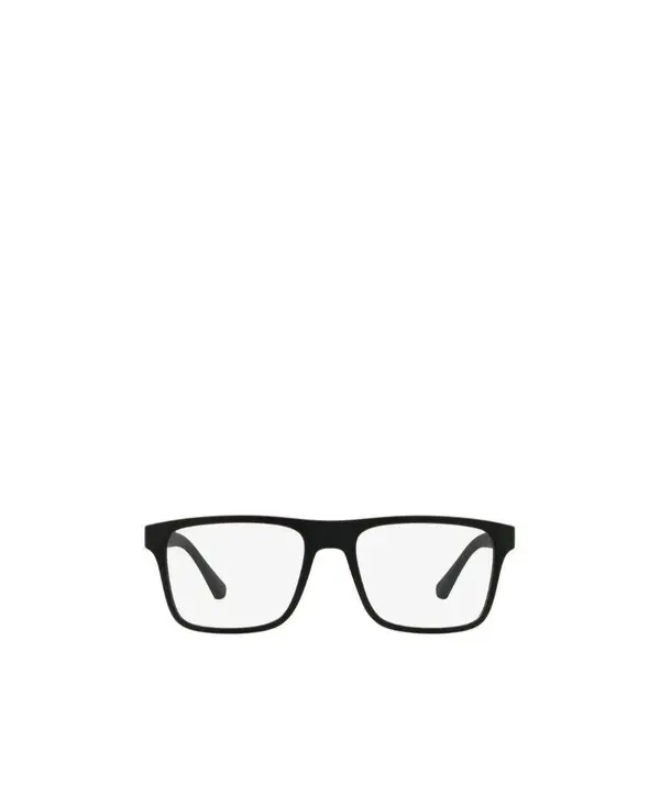 Emporio Armani Square Frame Clip-on Glasses - Black