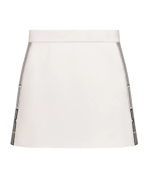 Dior Flared Mini Skirt With Elasticated Waist - White