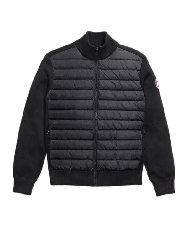 Canada Goose Hybridge Padded Panel Knit Jacket - Black
