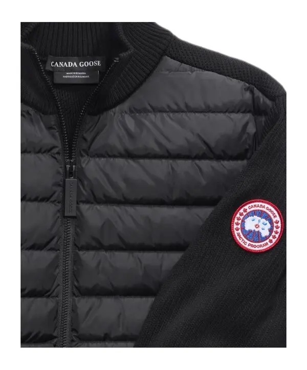 Canada Goose Hybridge Padded Panel Knit Jacket - Black