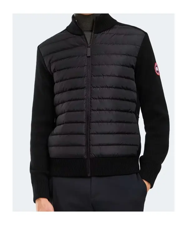 Canada Goose Hybridge Padded Panel Knit Jacket - Black