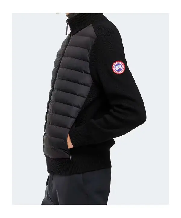 Canada Goose Hybridge Padded Panel Knit Jacket - Black