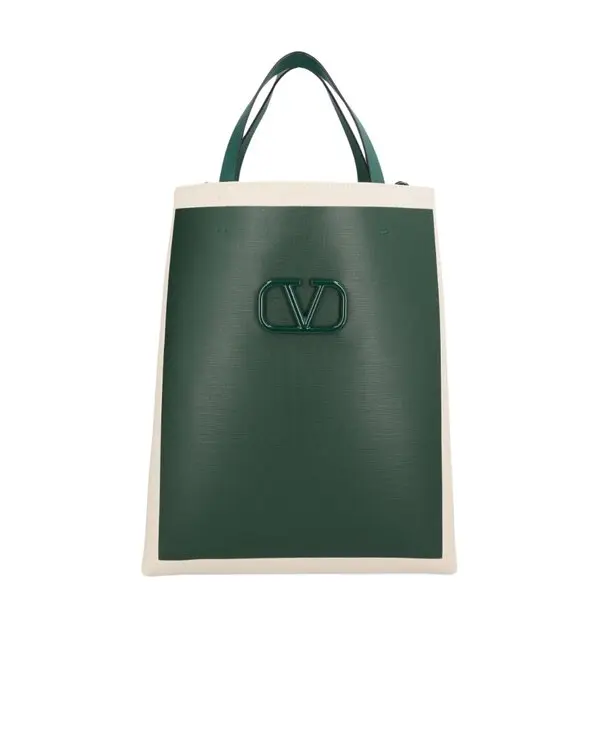 Valentino Garavani Logo Plaque Top Handle Bag - Green