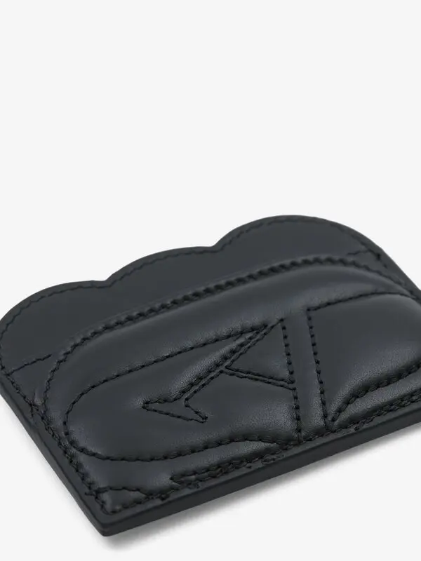 Alexander McQueen Logo Embroidered Quilted Card Holder