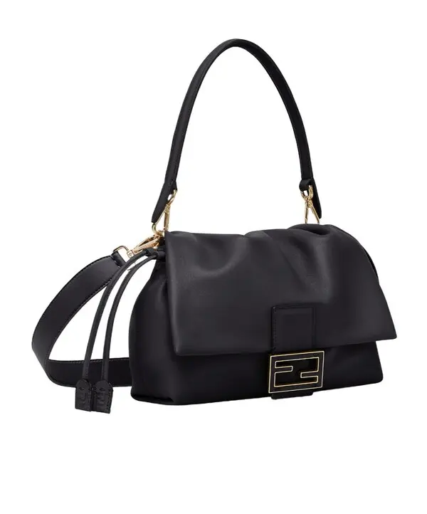 Fendi Mamma Baguette Medium Shoulder Bag - Black