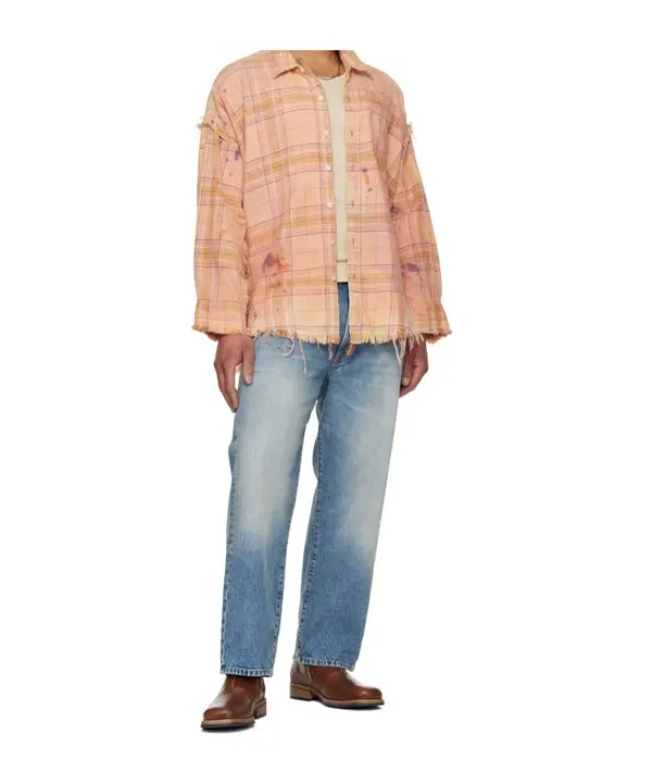R13 Plaid Distressed Shirt