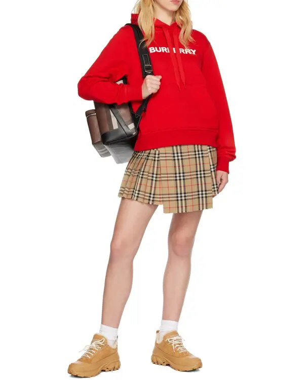 Burberry Logo Print Cotton Hoodie