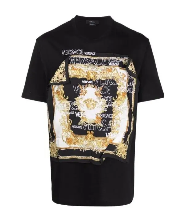 Versace Baroque-patch Crewneck T-shirt