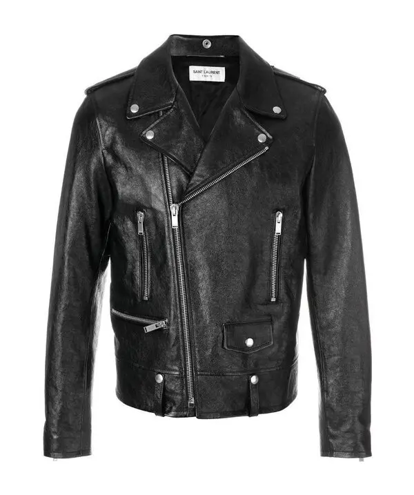 Saint Laurent Long-sleeved Biker Jacket
