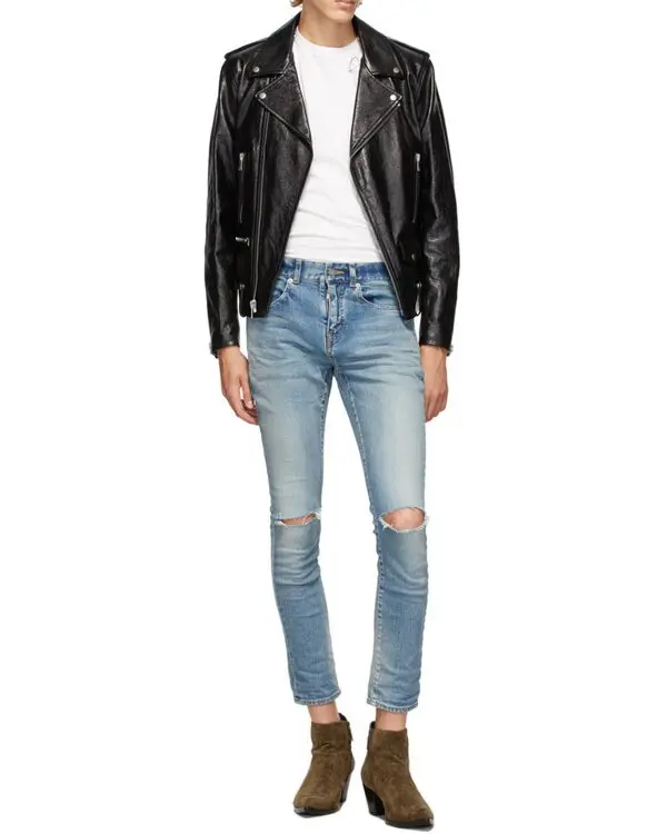 Saint Laurent Long-sleeved Biker Jacket