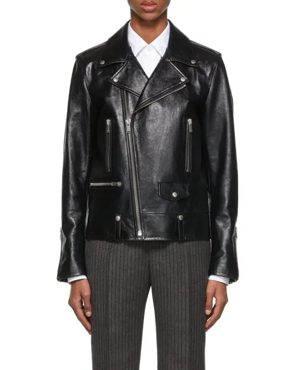 Saint Laurent Long-sleeved Biker Jacket